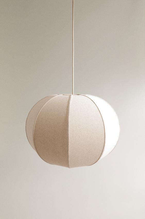 LARGE LINEN PENDANT LAMP - Ecru | ZARA United States