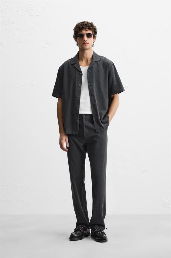 COTTON/LINEN RELAXED FIT SET | ZARA المملكة العربية السعودية