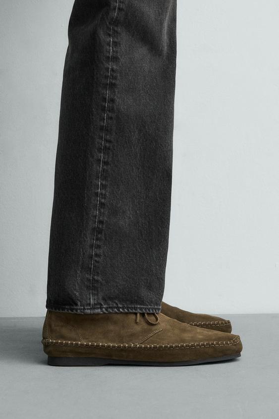 LEATHER SHOES VIBRAM® SOLE AARON LEVINE X ZARA - Bronze | ZARA Ireland