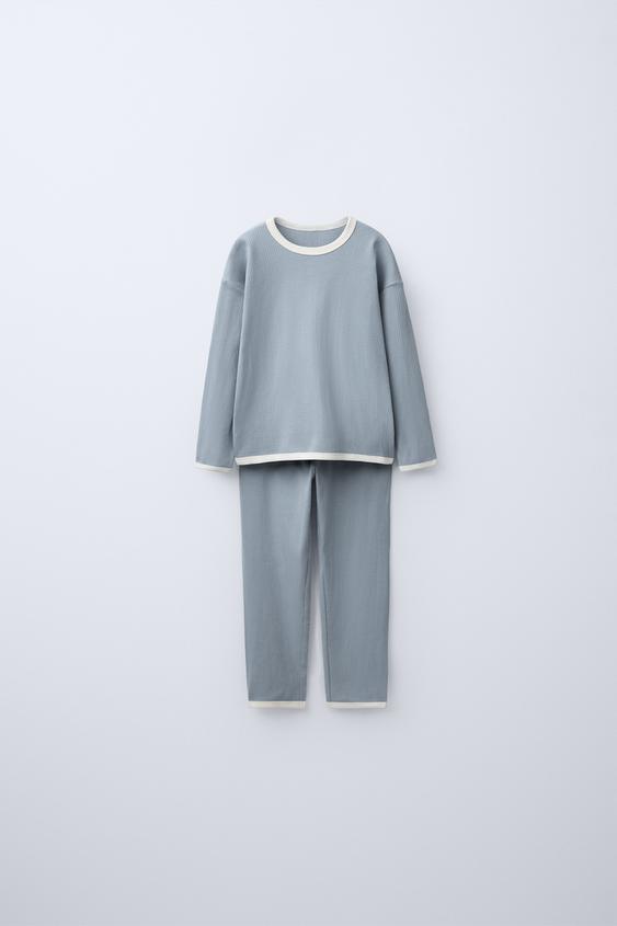 Ages 2-14/ Plain Ribbed Pyjamas | ZARA Thailand