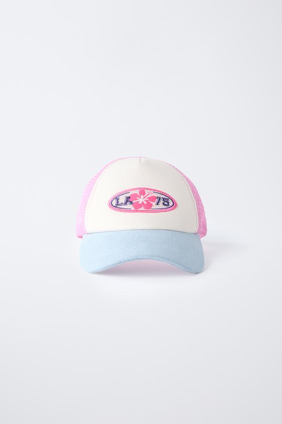 AGES 6-14/ EMBROIDERED MESH CAP - Pink | ZARA United Kingdom