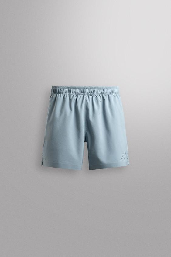 PANTALONES CORTOS ENTRENAMIENTO 9" - Azul claro | ZARA Mexico