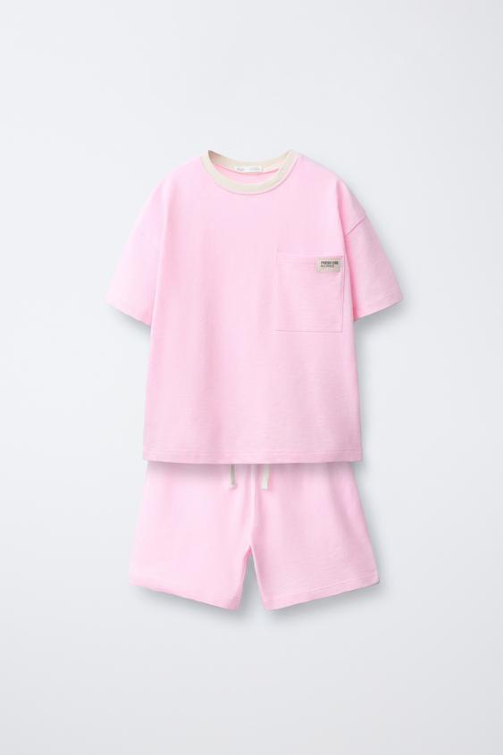 6-14 JAAR/ EFFEN PYJAMA MET ZAK - Roze | ZARA Nederland / The Netherlands