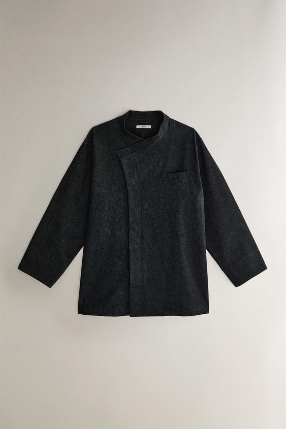 UNISEX DENIM CHEF JACKET - Blue | ZARA United States