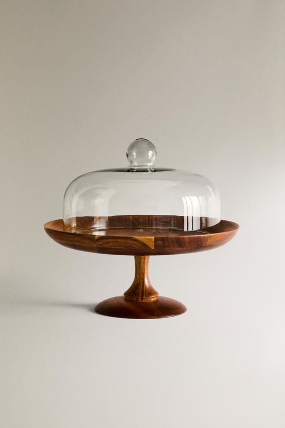 WOODEN CAKE STAND - Lys beige | ZARA Norge / Norway