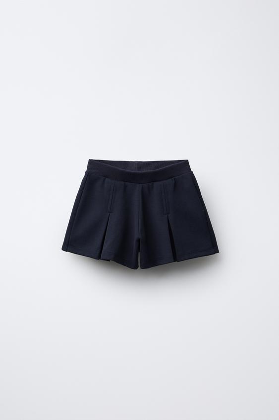 PLEATED SKORT - Navy blue | ZARA United States
