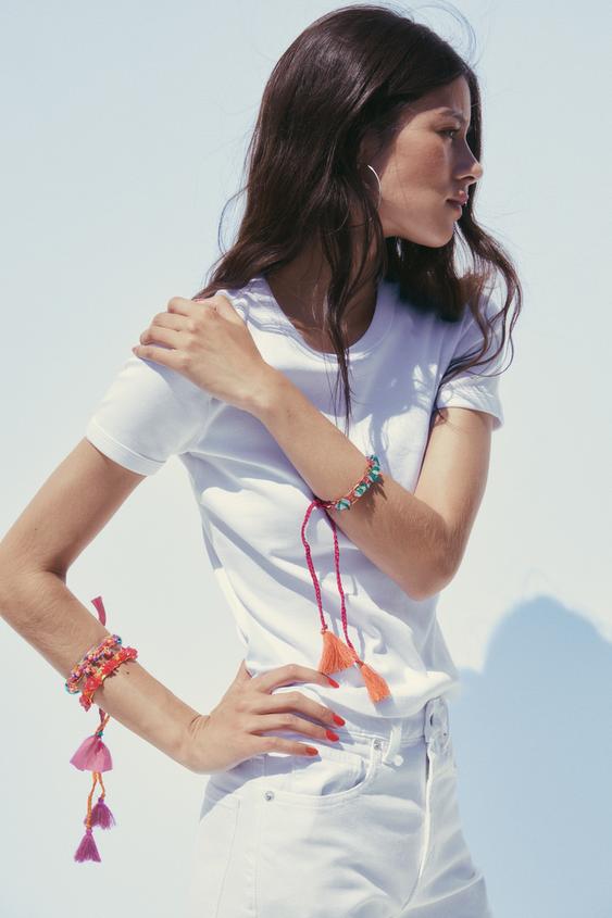 PACK OF 3 TEXTURED STONE WOVEN BANGLES - Multicoloured | ZARA South Africa