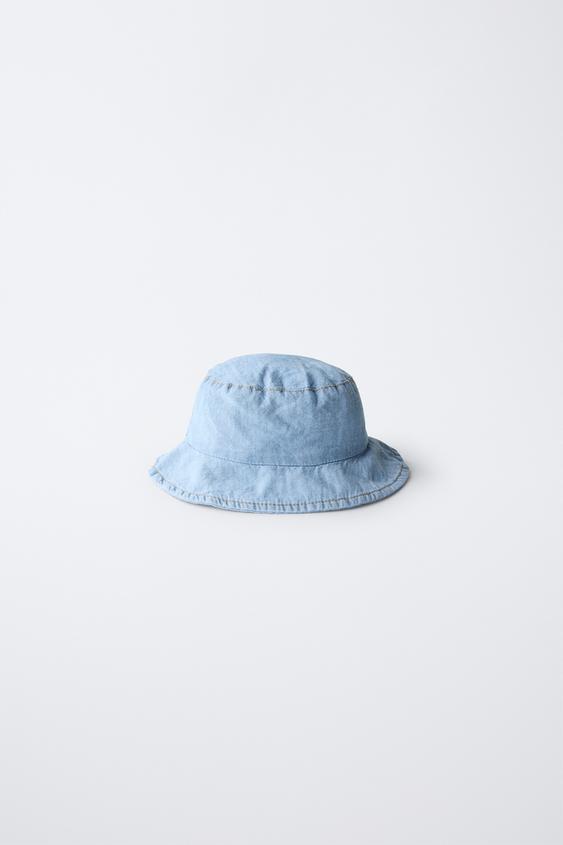 BONNET DENIM FLUIDE - Bleu clair | ZARA Canada