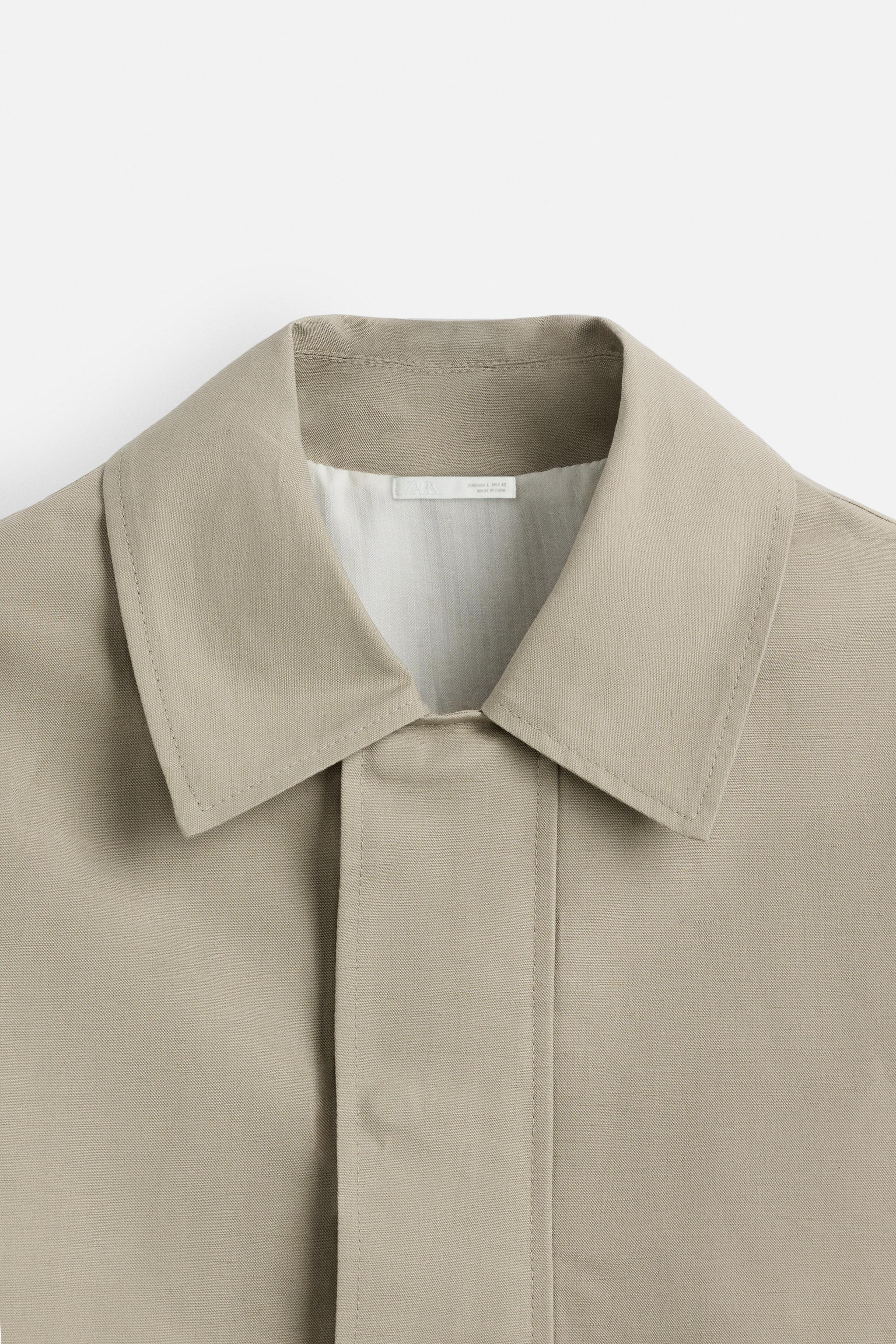 COTTON AND LINEN BLEND JACKET - Light gray | ZARA United States COTTON AND LINEN BLEND JACKET - Light gray | ZARA United States