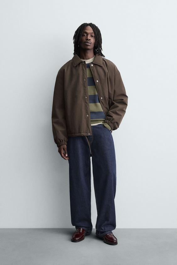 PADDED TECHNICAL JACKET - Brown | ZARA United States