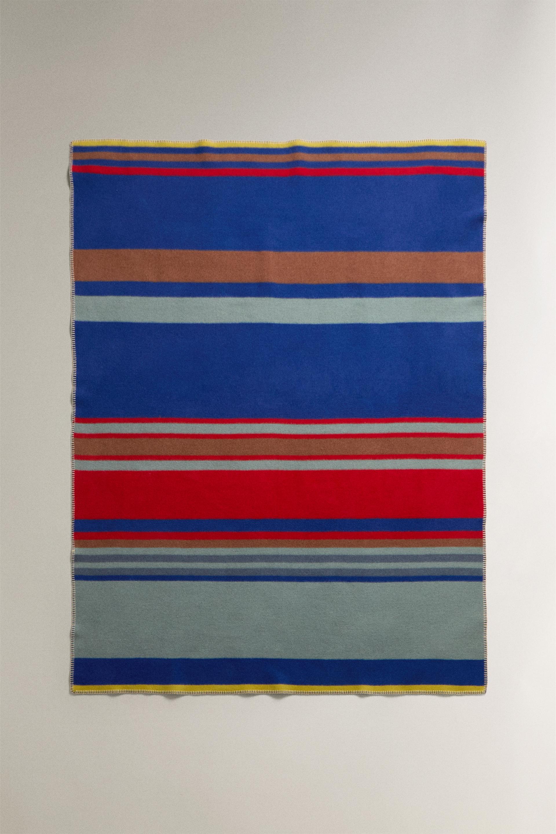 PĂTURĂ LÂNĂ DUNGI x COLLAGERIE - Dungi | ZARA România