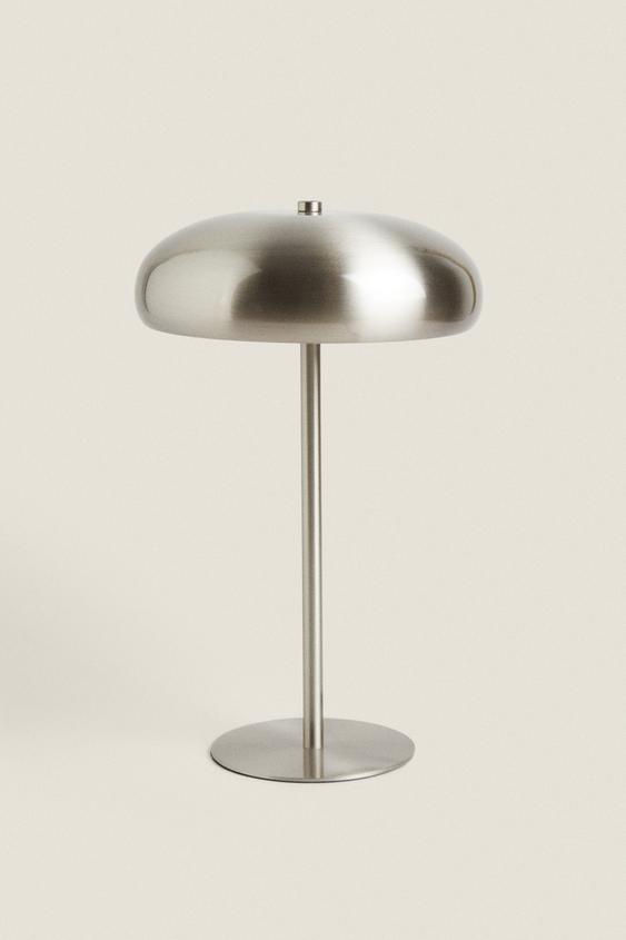 LARGE MONOCHROME TABLE LAMP - Silver | ZARA United States