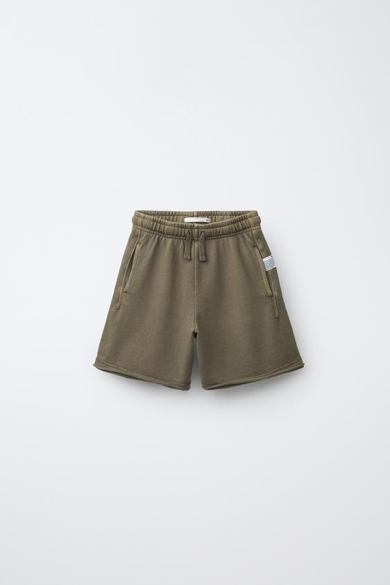 CALÇÕES BERMUDA GARMENT DYE - Caqui | ZARA Portugal