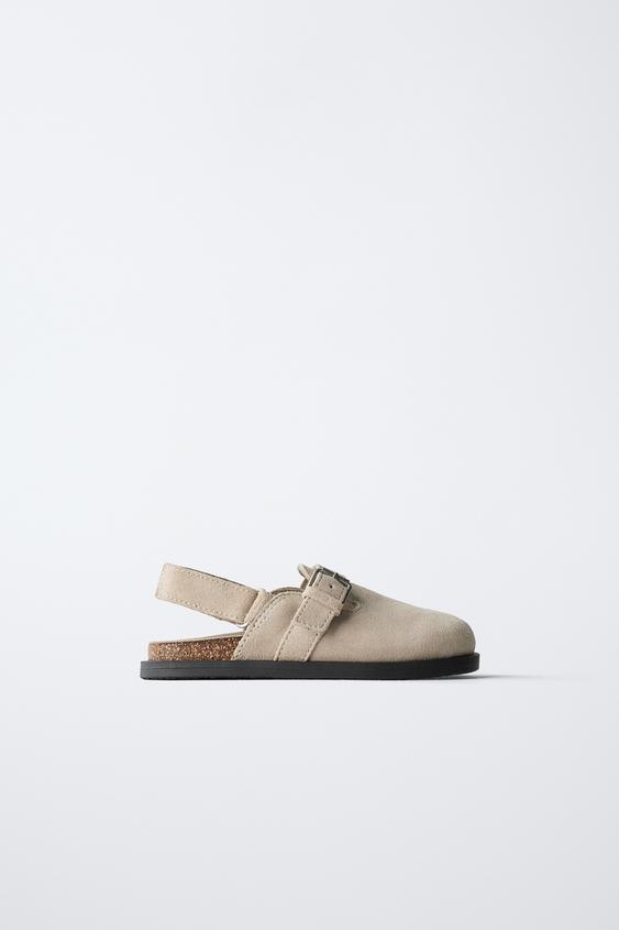 SPLIT LEATHER CLOGS - Off White | ZARA United States