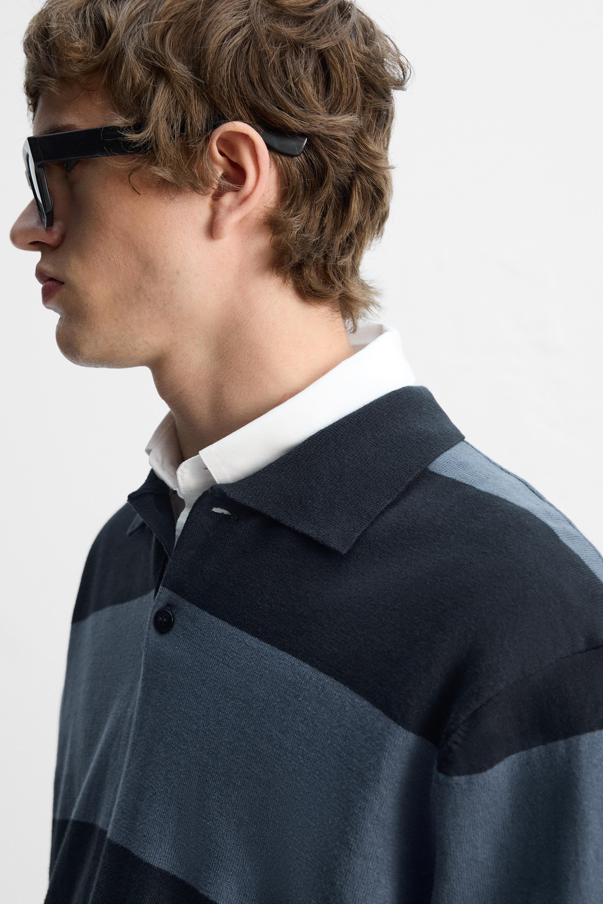 STRIPED KNIT POLO - striped | ZARA United States STRIPED KNIT POLO - striped | ZARA United States