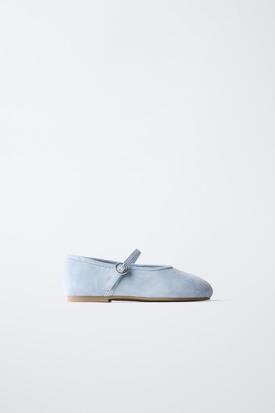 KOŽNE BALETANKE - Plava | ZARA Srbija / Serbia