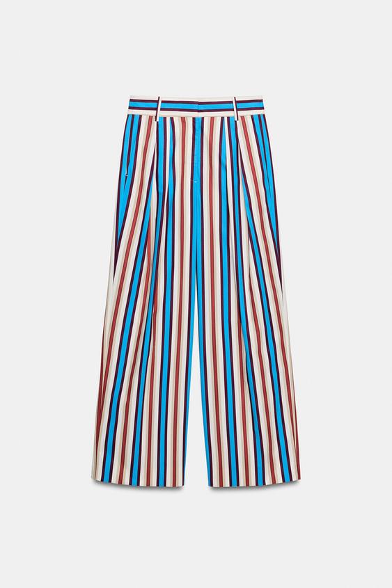 ZW COLLECTION STRIPED TROUSERS - Multicoloured | ZARA New Zealand