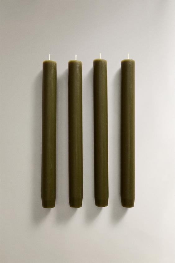 SET OF BASILICUM SCENTED LONG CANDLES (SET OF 4) - Mint | ZARA Canada