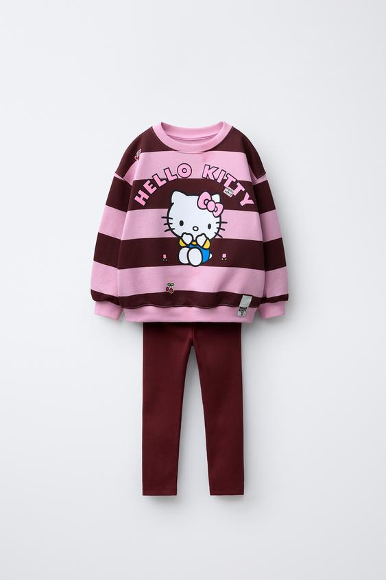 COMPLEU HANORAC ÎN DUNGĂ ȘI COLANȚI HELLO KITTY © SANRIO - Roz | ZARA ...