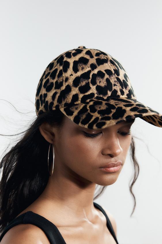 ANIMAL PRINT TWILL CAP - Leopard | ZARA United Kingdom