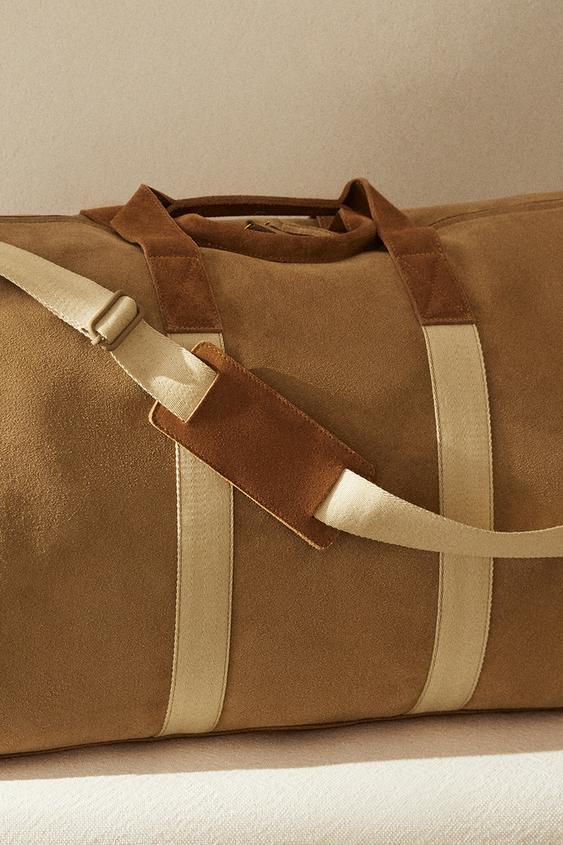 LEATHER TRAVEL BAG - Brown | ZARA Turkey