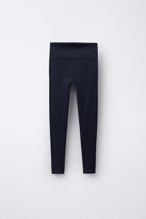 LEGGINGS SEAMLESS GYM - Azul | ZARA Mexico