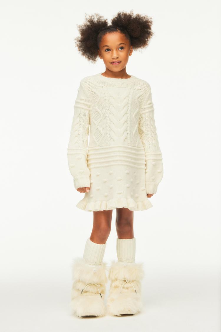 100% WOOL DRESS WITH BOBBLES - LIMITED EDITION - Ecru | ZARA UAE ...