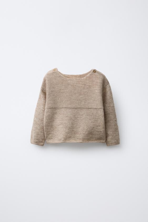 WOOL AND CASHMERE JUMPER - Tan marl | ZARA United Kingdom