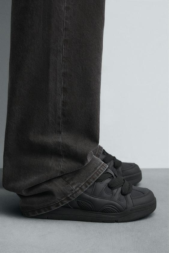 MAXI LACE SNEAKERS - Black | ZARA Mexico