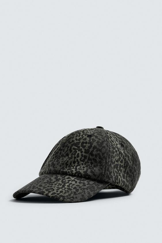 ANIMAL PRINT CAP - Dark khaki | ZARA Australia