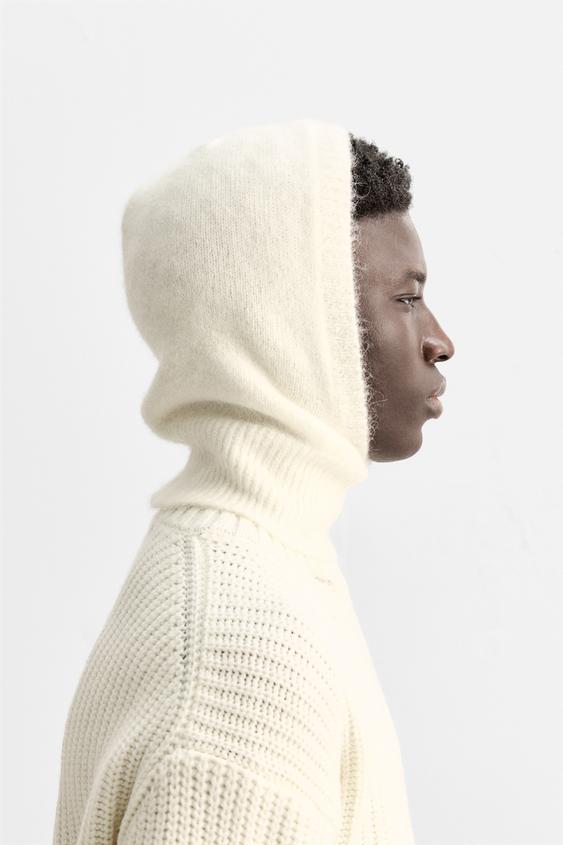 KNITTED ALPACA BALACLAVA - Ecru | ZARA India