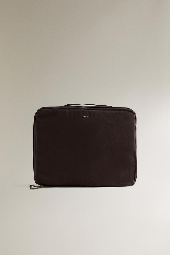 CANVAS TRAVEL ORGANIZER MAKEUP BAGS - Brown | ZARA United States