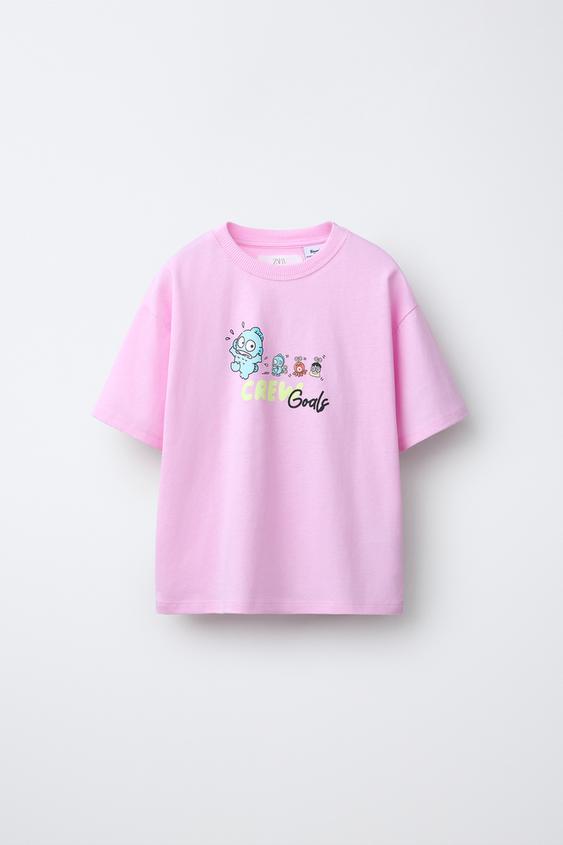 HANGYODON AND FRIENDS © SANRIO T 恤 - 粉紅色 | ZARA Taiwan, China / 中國台灣