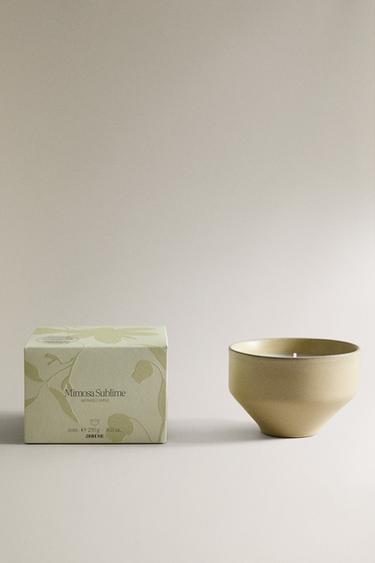 (230 G) MIMOSA SUBLIME SCENTED CANDLE - Yellow | ZARA Ireland