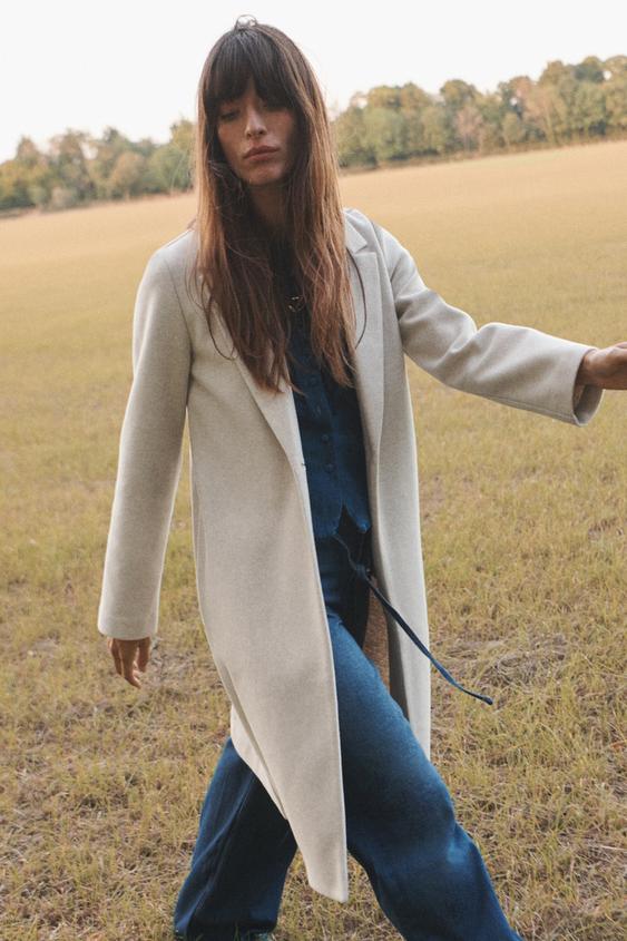 SOFT BUTTON COAT - Light sand | ZARA New Zealand