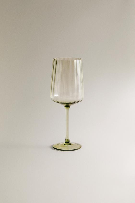 GLASS WITH LINES - Green | ZARA Turkey