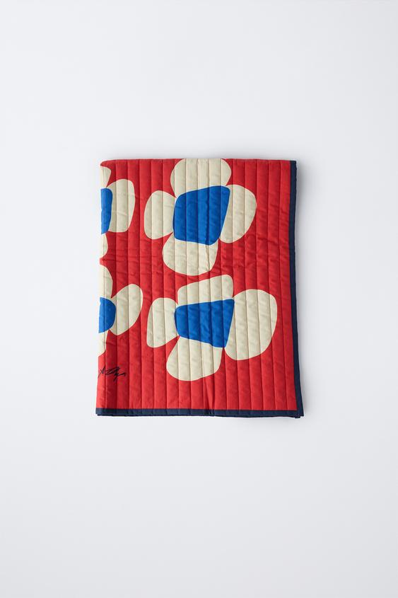 FLORAL PRINT THROW - Red | ZARA Georgia