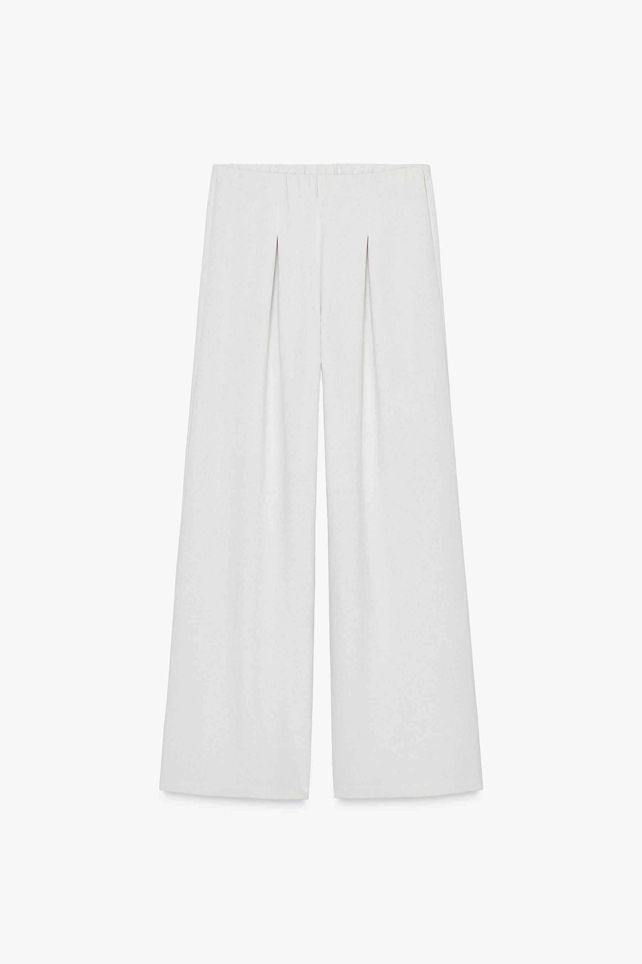 FLOWY PLEATED PANTS - Brown | ZARA United States FLOWY PLEATED PANTS - Brown | ZARA United States