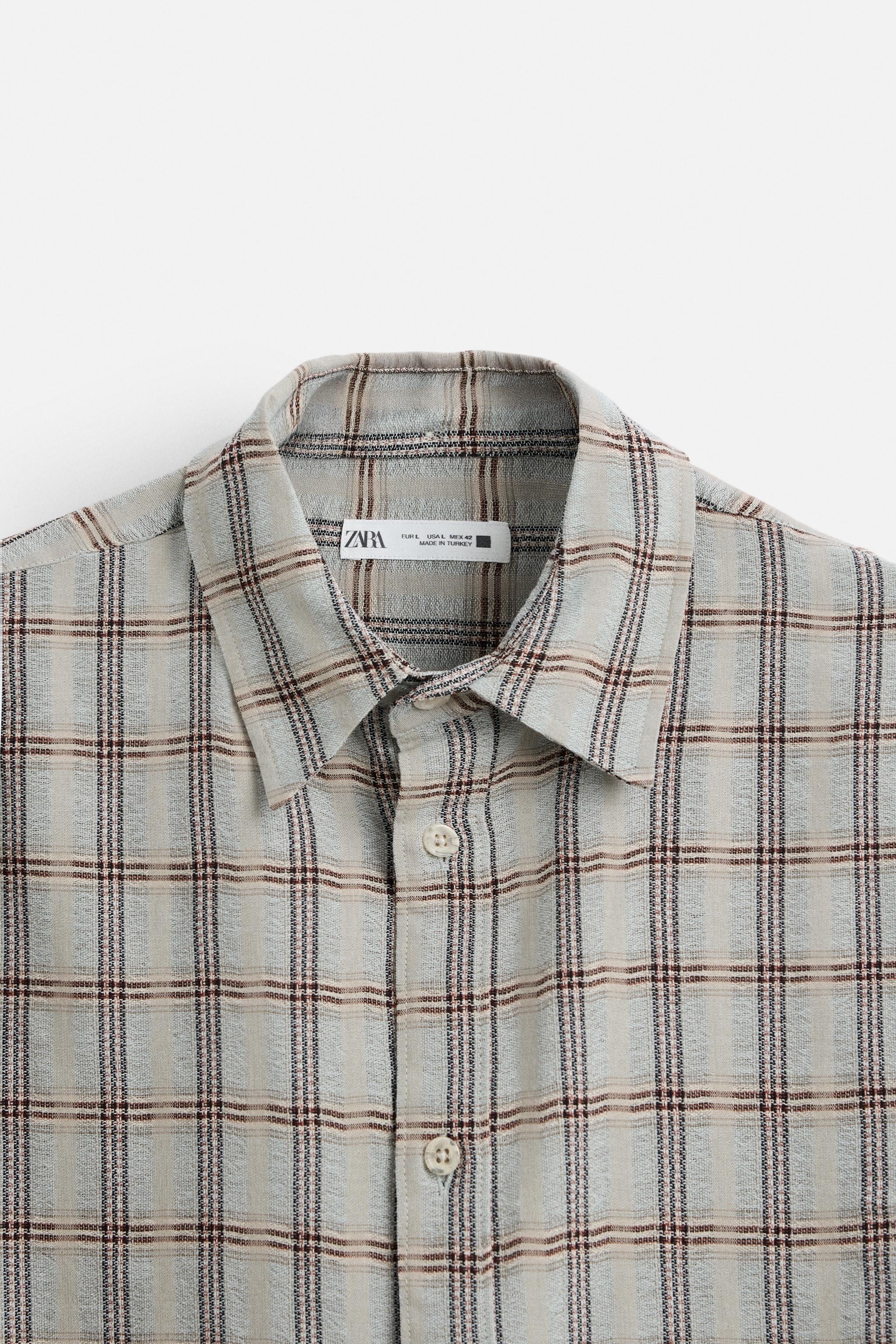 TEXTURED PLAID SHIRT - Green | ZARA United States TEXTURED PLAID SHIRT - Green | ZARA United States