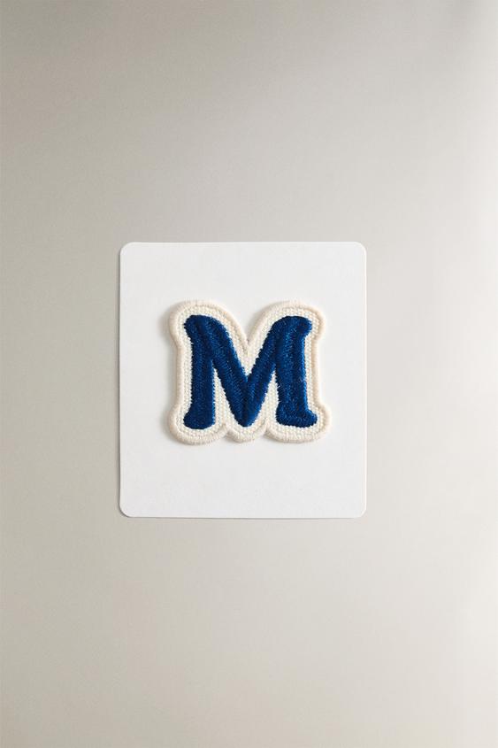 THERMO-ADHESIVE LETTER M PATCH - Blue | ZARA United Kingdom