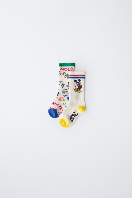 1-6 YEARS/ 2-PACK OF MICKEY MOUSE © DISNEY LONG SOCKS - Sand | ZARA ...