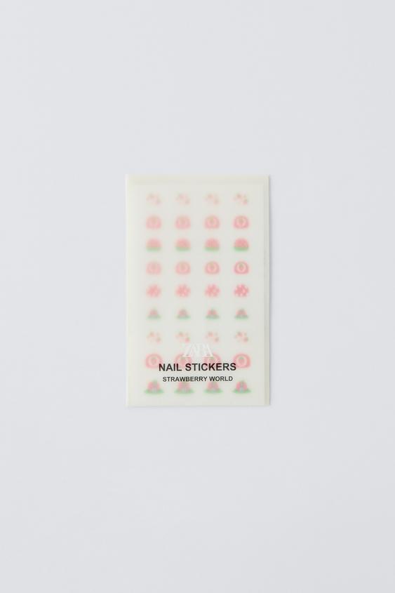 STRAWBERRY WORLD ZARA NAIL STICKERS - TINTED LEATHER | ZARA Canada