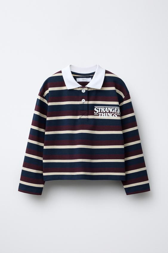 STRIPED STRANGER THINGS © NETFLIX POLO SHIRT - striped | ZARA South Africa