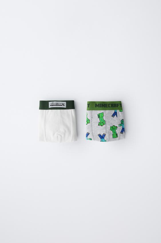 AGES 6-14/ TWO-PACK OF MINECRAFT © MOJANG AB. ™ BOXERS - Multicolored ...