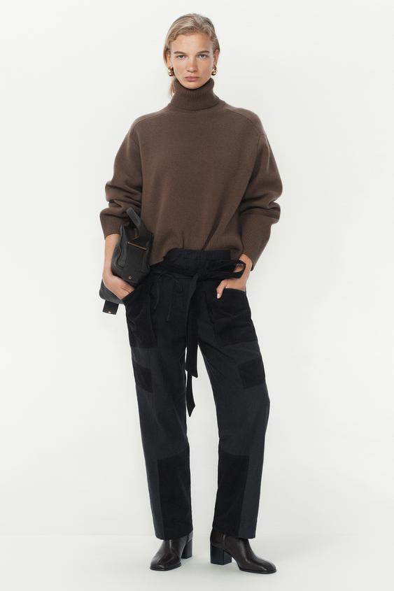 PATCHWORK CARGO PANTS - THE ITEM ZARA WOMAN - Anthracite Gray | ZARA ...