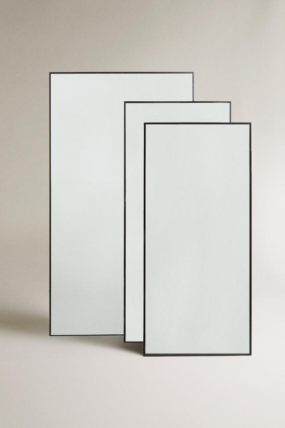 VERTICAL WALL MIRROR WITH METAL FRAME - Black | ZARA Ireland