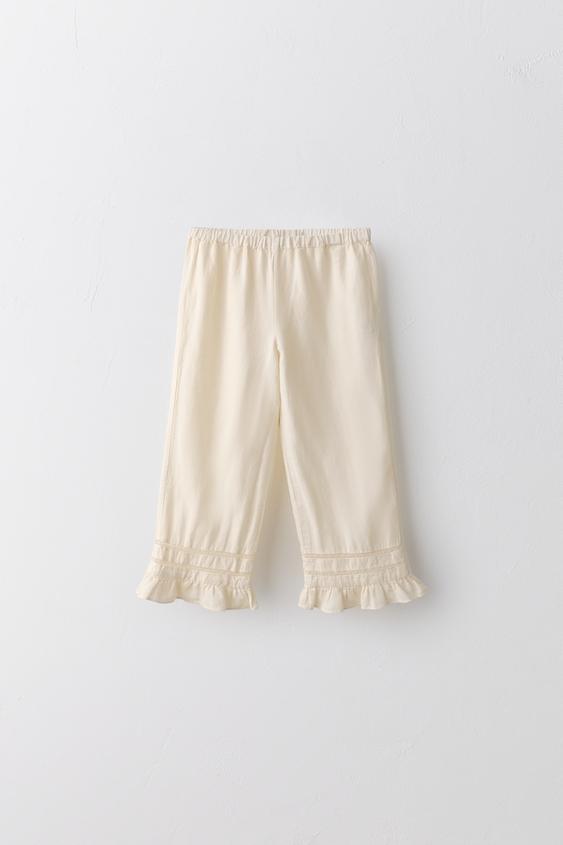 2-5 ANS/ JUPE-CULOTTE ENTREDEUX COTON LIN LIMITED EDITION - Écru moyen ...