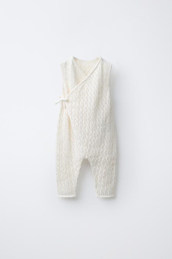 COTTON BLEND AND MULBERRY SILK KIMONO - Ecru | ZARA Australia