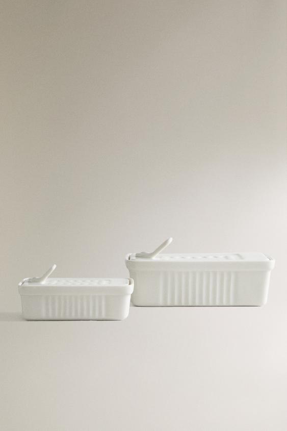 RECIPIENT CUTIE CONSERVĂ CAPAC CERAMICĂ - Crem | ZARA România
