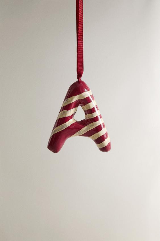 LETTER A CHRISTMAS TREE DECORATION - Red | ZARA Ireland